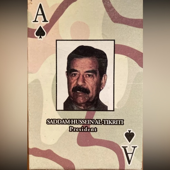 Source Unknown | Other | Vintage Saddam Hussein Playing Cards Deck ...
